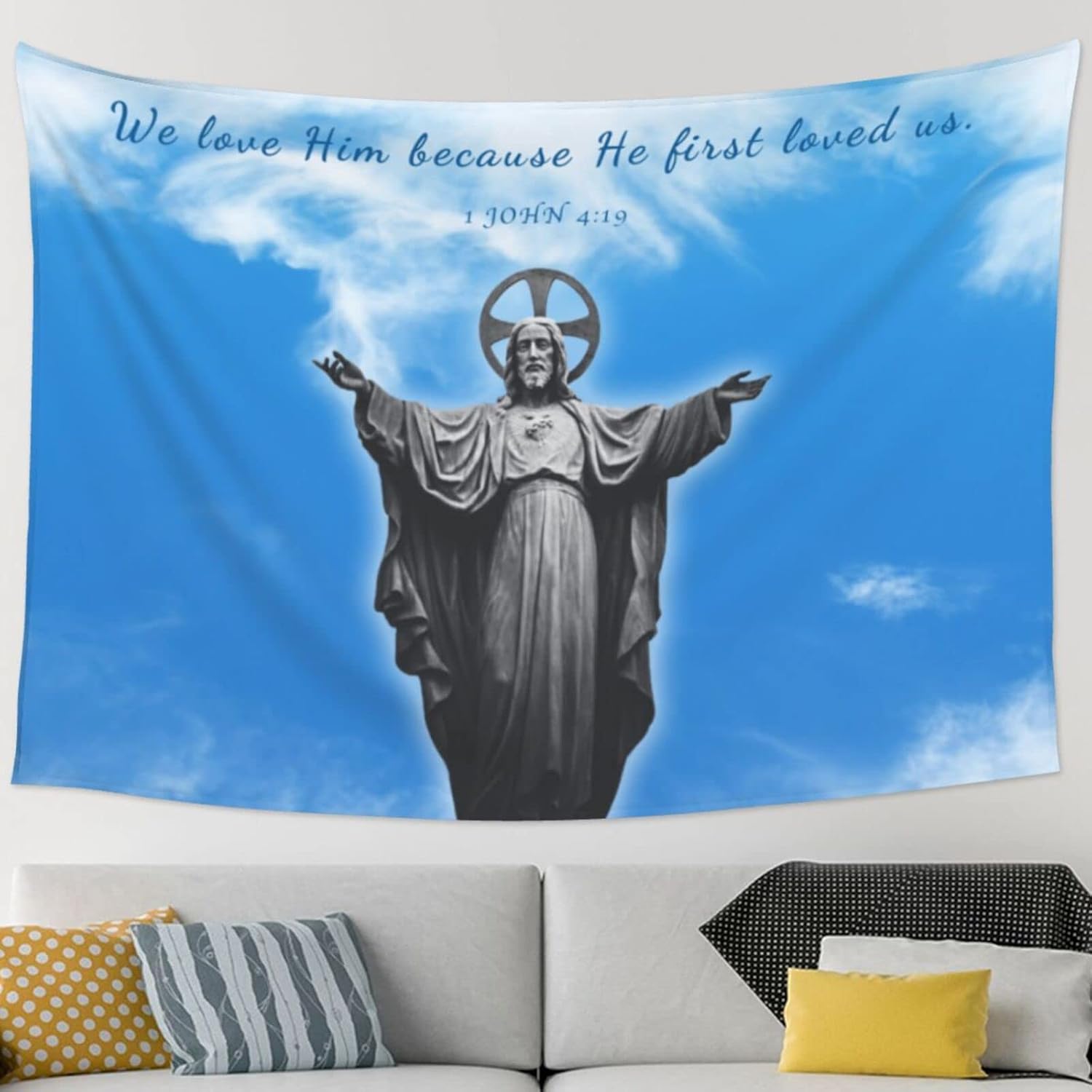 Amazon.com: VIVACITE Christian Wall Art Wall Tapestry for Bedroom ...
