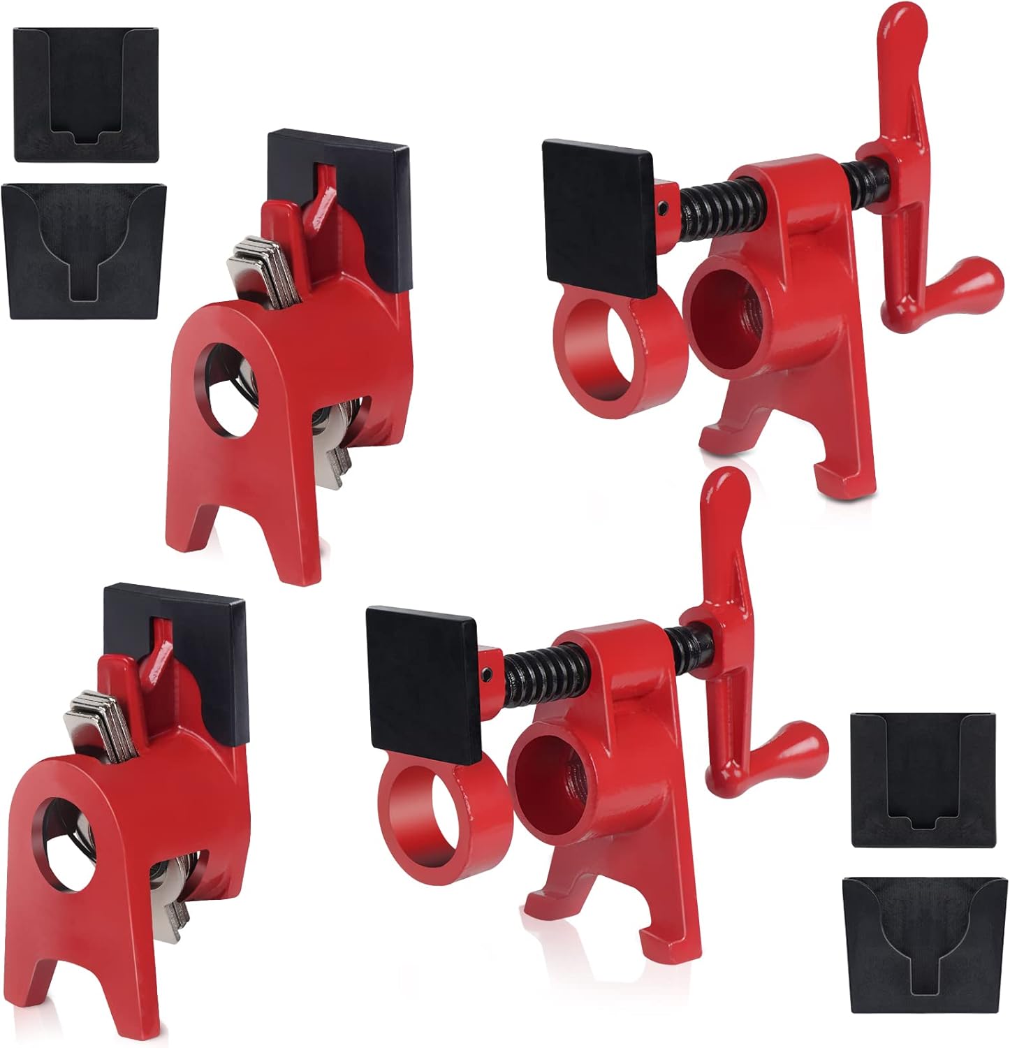 FASTORS Wood Clamps 2-Pack 3/4 Inch Pipe Clamps for Woodworking Heavy ...