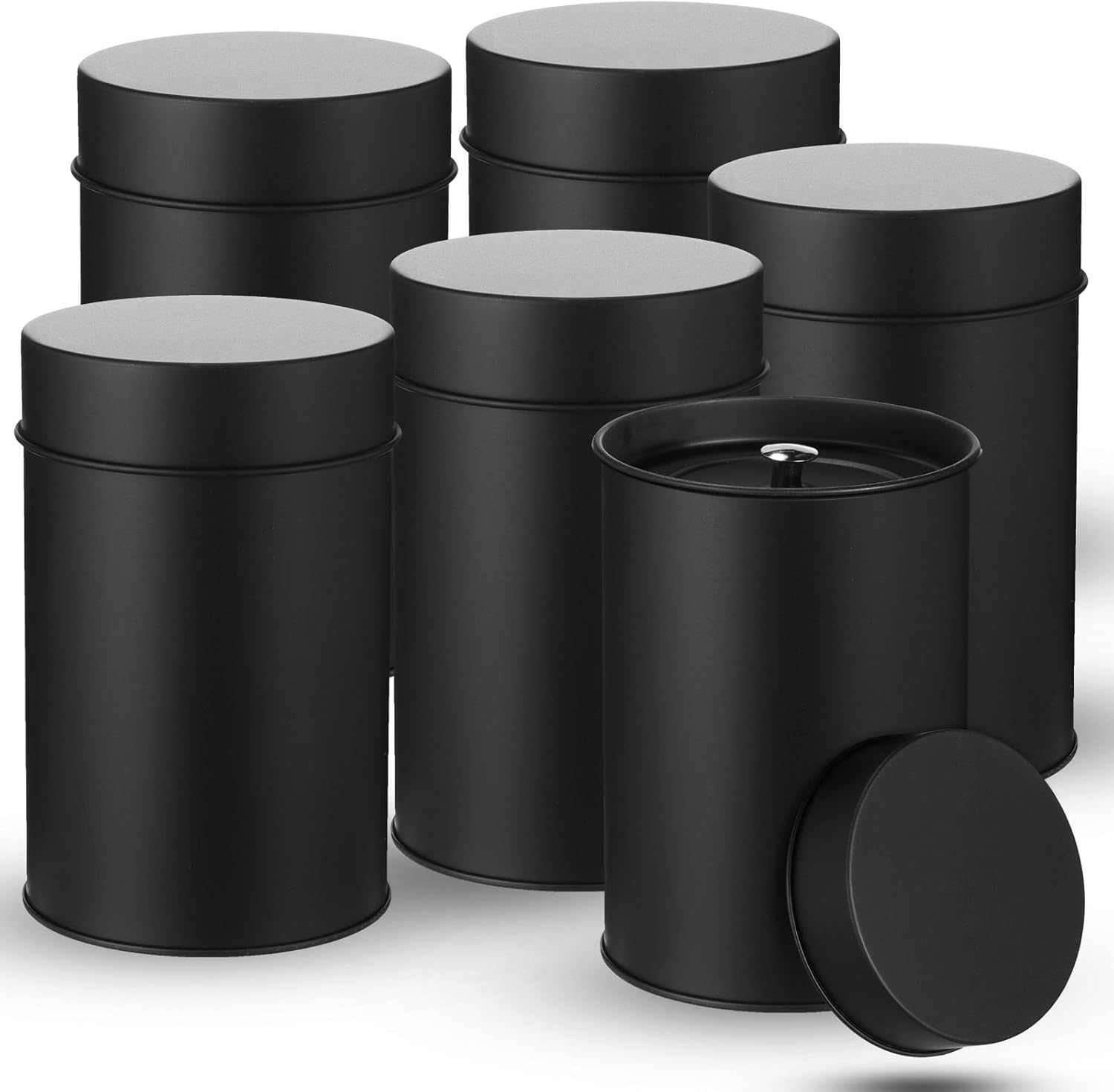 Zopeal 6 Pack Tea Tin Canister Tea Tins for Loose Tea Metal Tea ...