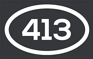 Amazon.com: 413 Area Code Sticker Massachusetts Springfield Agawam ...