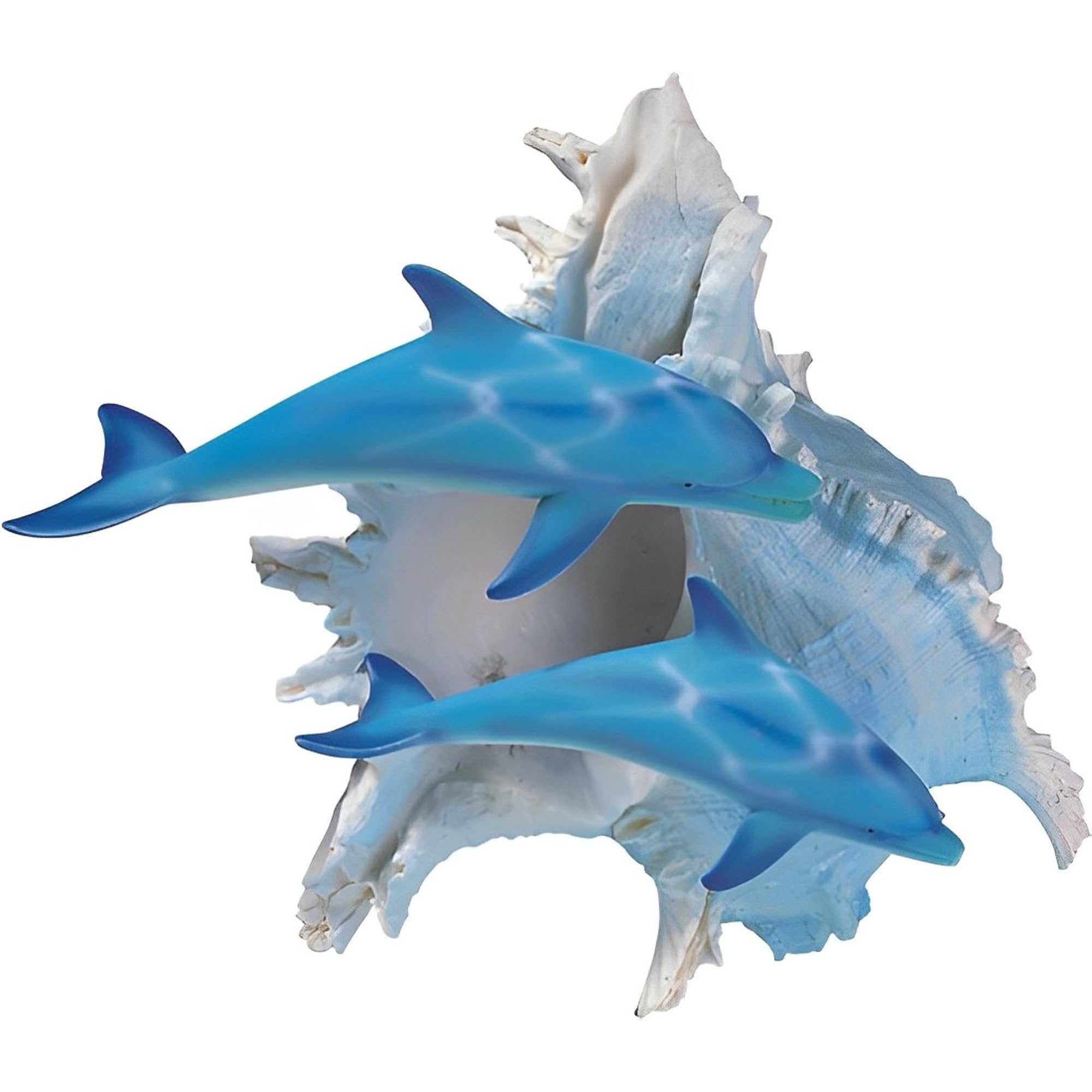 Amazon.com: ICE ARMOR 10" H Blue Dolphins with Seashell Statue Marine ...