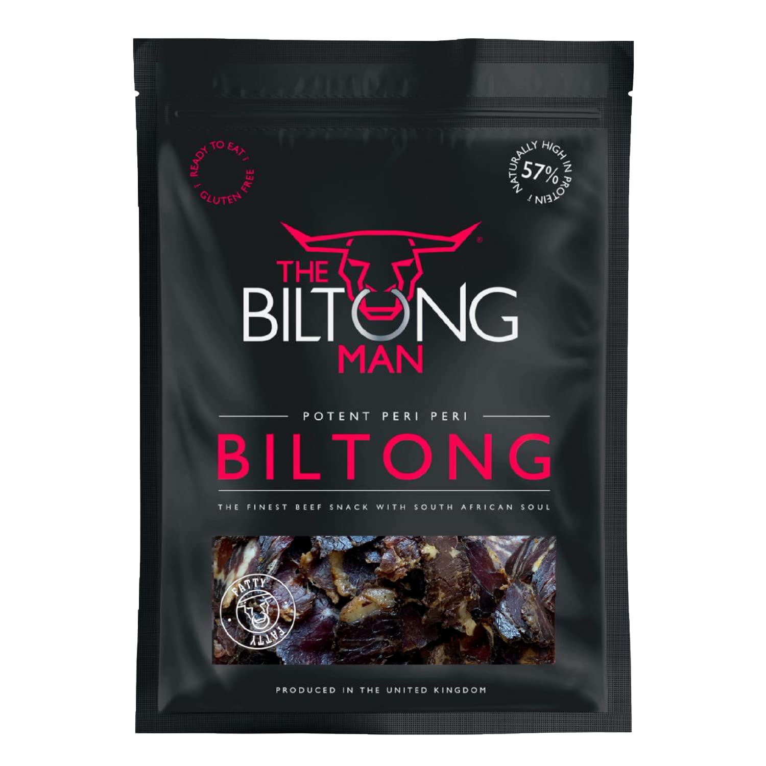 The Biltong Man Potent Peri Peri Fatty Beef Biltong Healthy ...