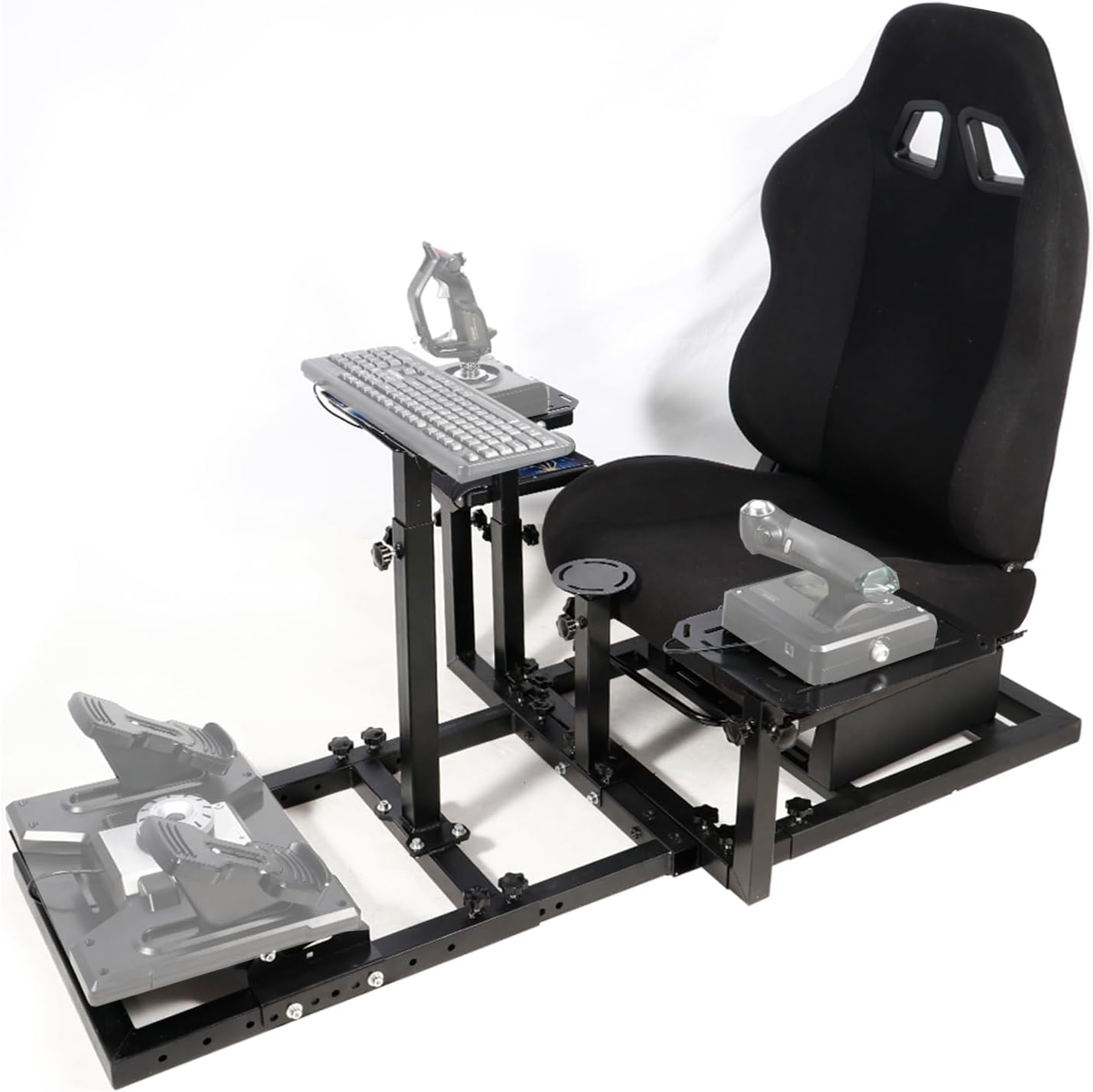 Minneer Heavy Duty Racing Flight Simulator Cockpit with Black Gaming ...