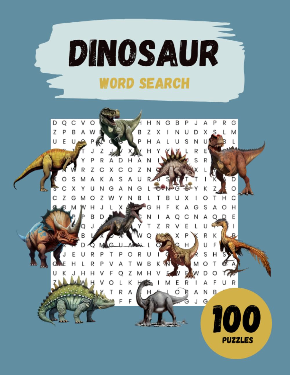Dinosaur Word Search: 100 Puzzles With Answers: Tickling, Brain ...