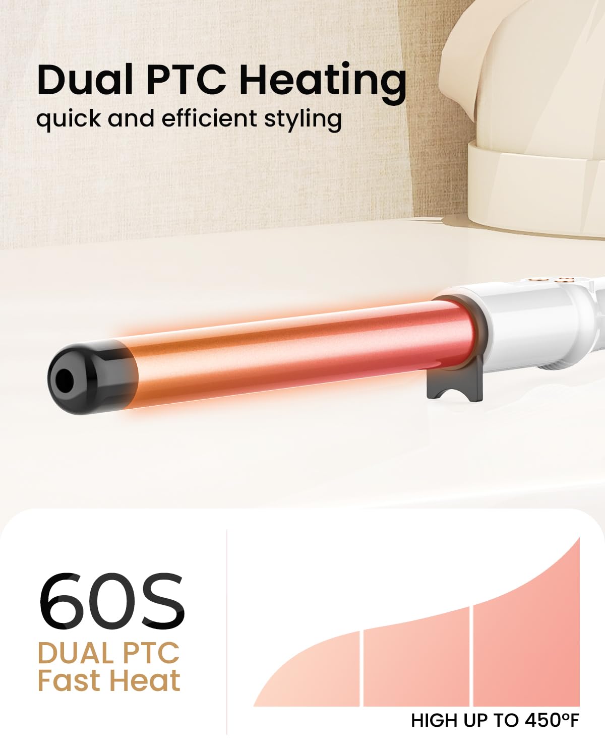 Snapklik.com : 1 Inch Extra Long Barrel Curling Wand, Ceramic ...