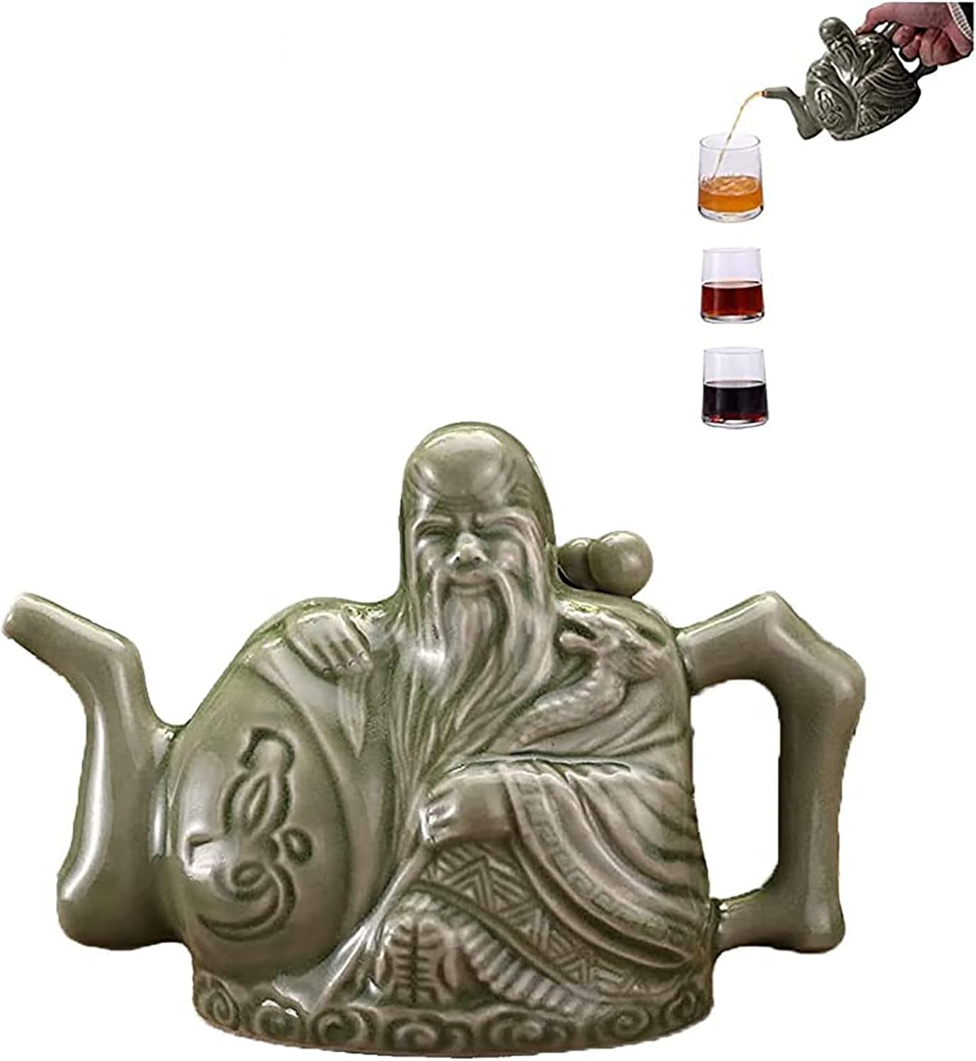 Assassins Teapot, Handmade Chinese Ceramic Tea Kettle, One Pot Three ...