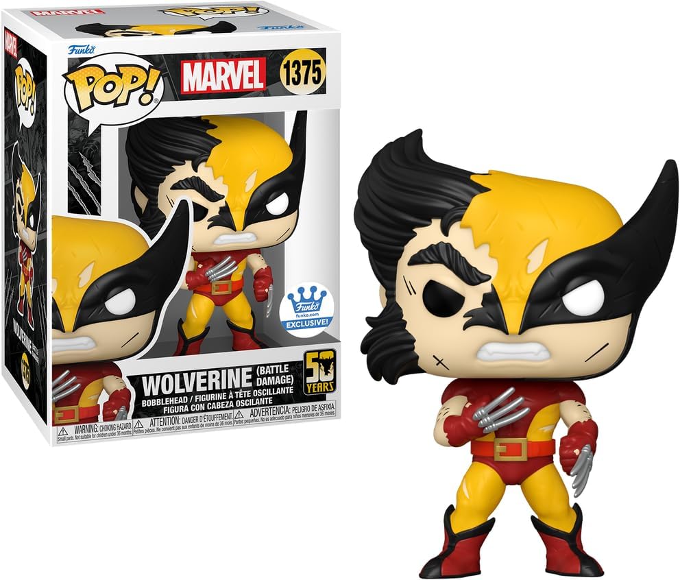 Amazon.com: Funko Pop! Vinyl: Marvel - Wolverine *Battle Damage Shop ...