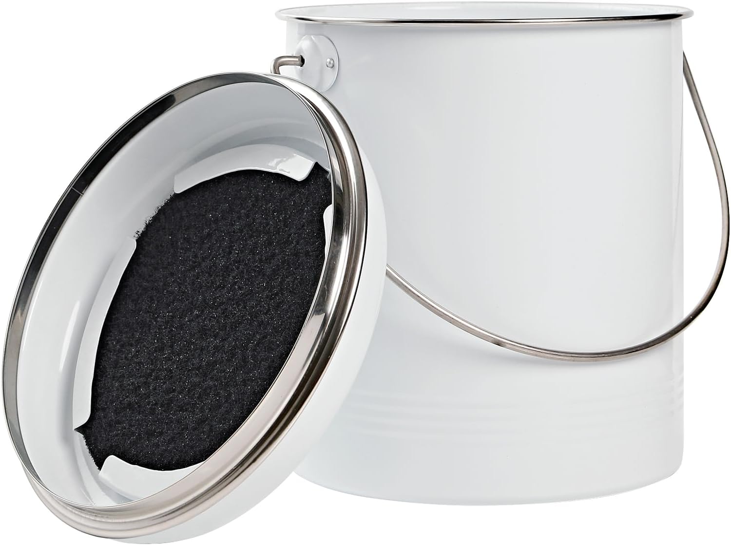 Amazon.com : Metal Compost Bin for Kitchen, Compost Pail Indoor Kitchen ...