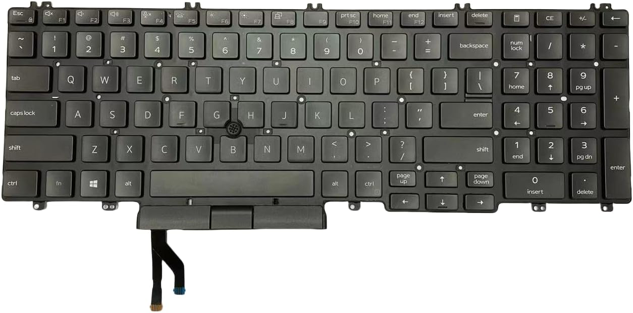 Amazon.com: Replacement Keyboard with Backlit with Pointer US Layout ...