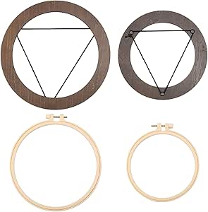 Amazon.com: GLOBLELAND 4 Styles 6inch 8 inch Wood Embroidery Hoop Frame ...