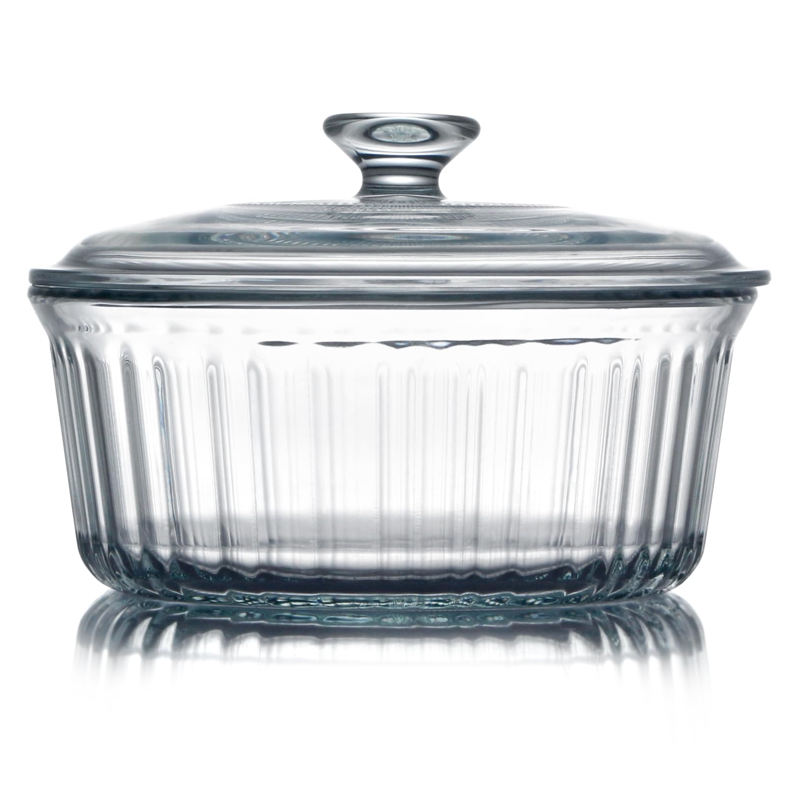 Amazon.com: NUTRIUPS 2.4QT Round Glass Casserole Dish with Glass Lid ...
