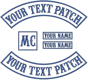 Amazon.com: Custom Patch Vest Biker Motorcycle Rocker Name Patches ...