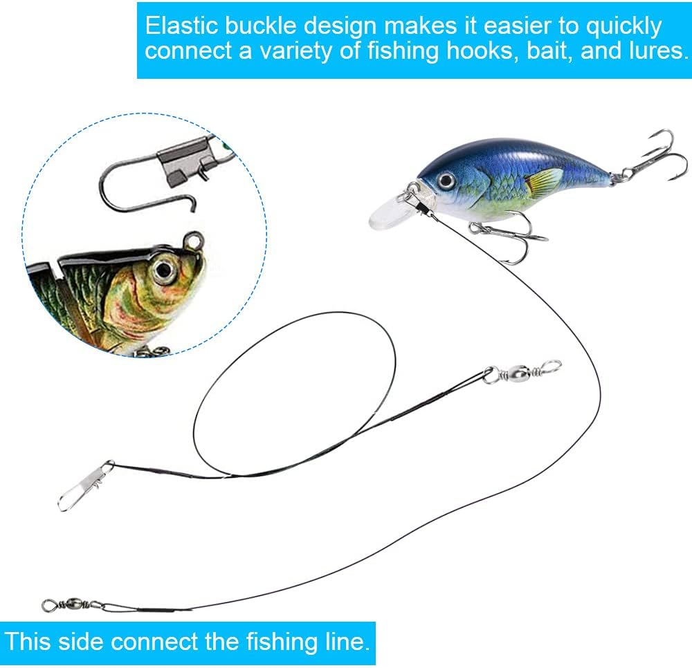 PERFETSELL 75 PCS Fishing Lure Wire Trace Anti-bite Fishing Line Wire ...