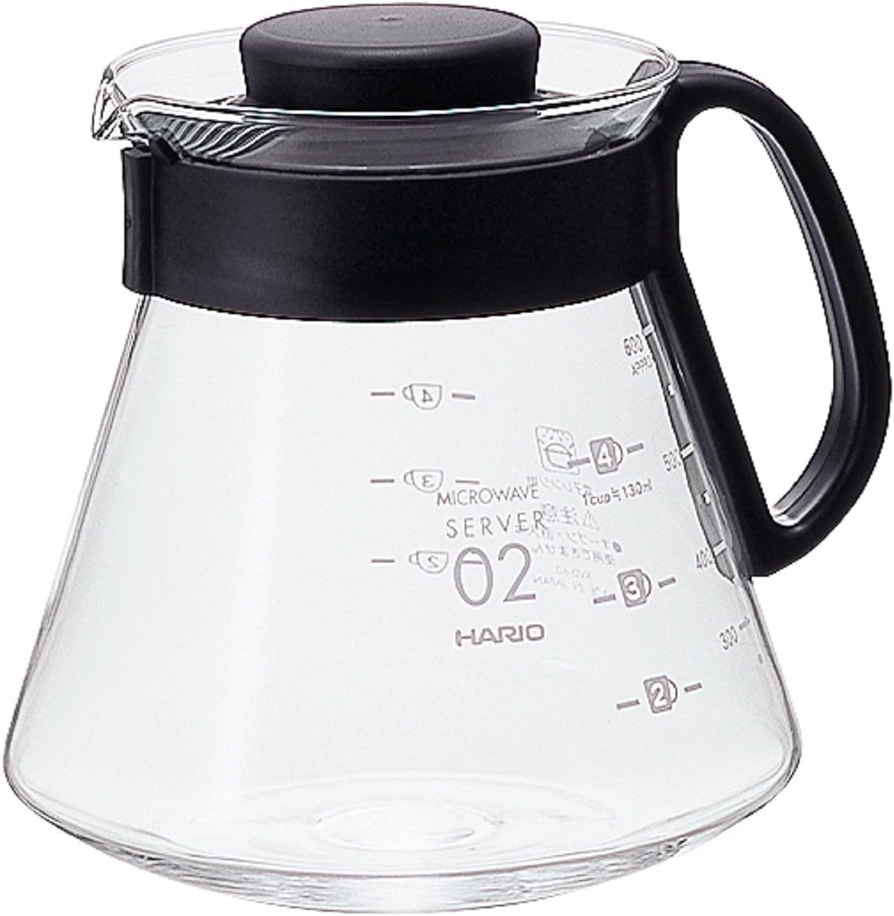 Amazon.com | Hario Glass Coffee Decanter with Handle, 600ml, Clear ...