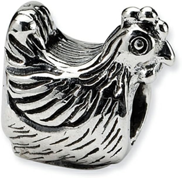 Amazon.com: Reflections Sterling Silver Chicken Bead/Charm : Clothing ...