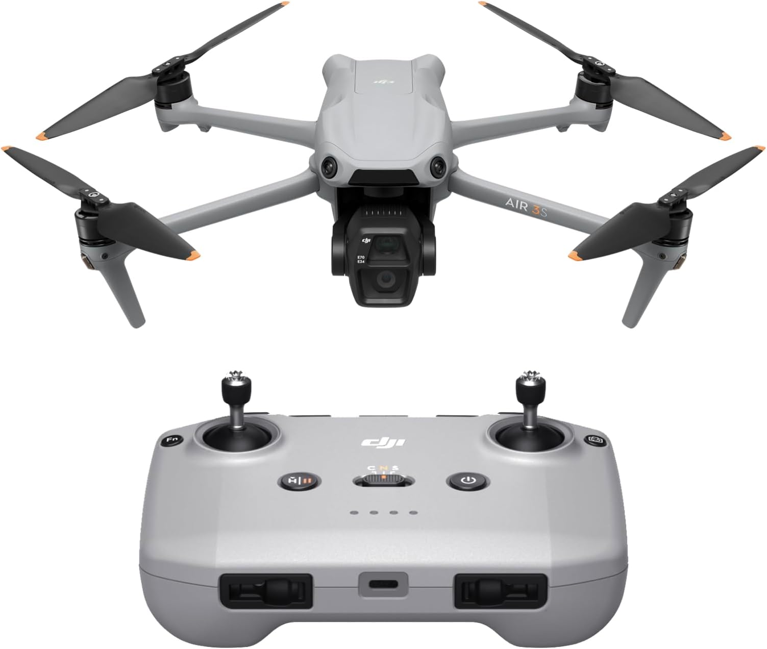 DJI Air 3S (RC-N3), Drone with Camera 4K, Dual-Camera Drone with 1 ...