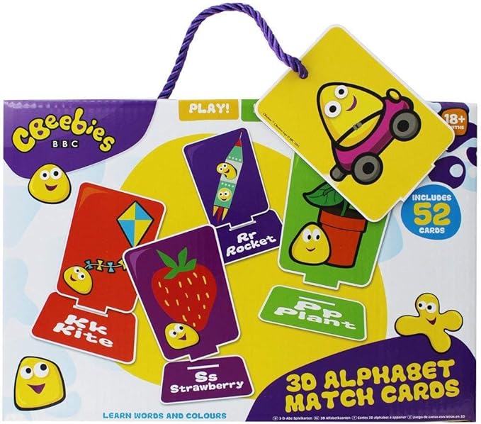 Cbeebies 35-0024 Educational Alphabet Matching Cards : Amazon.co.uk ...
