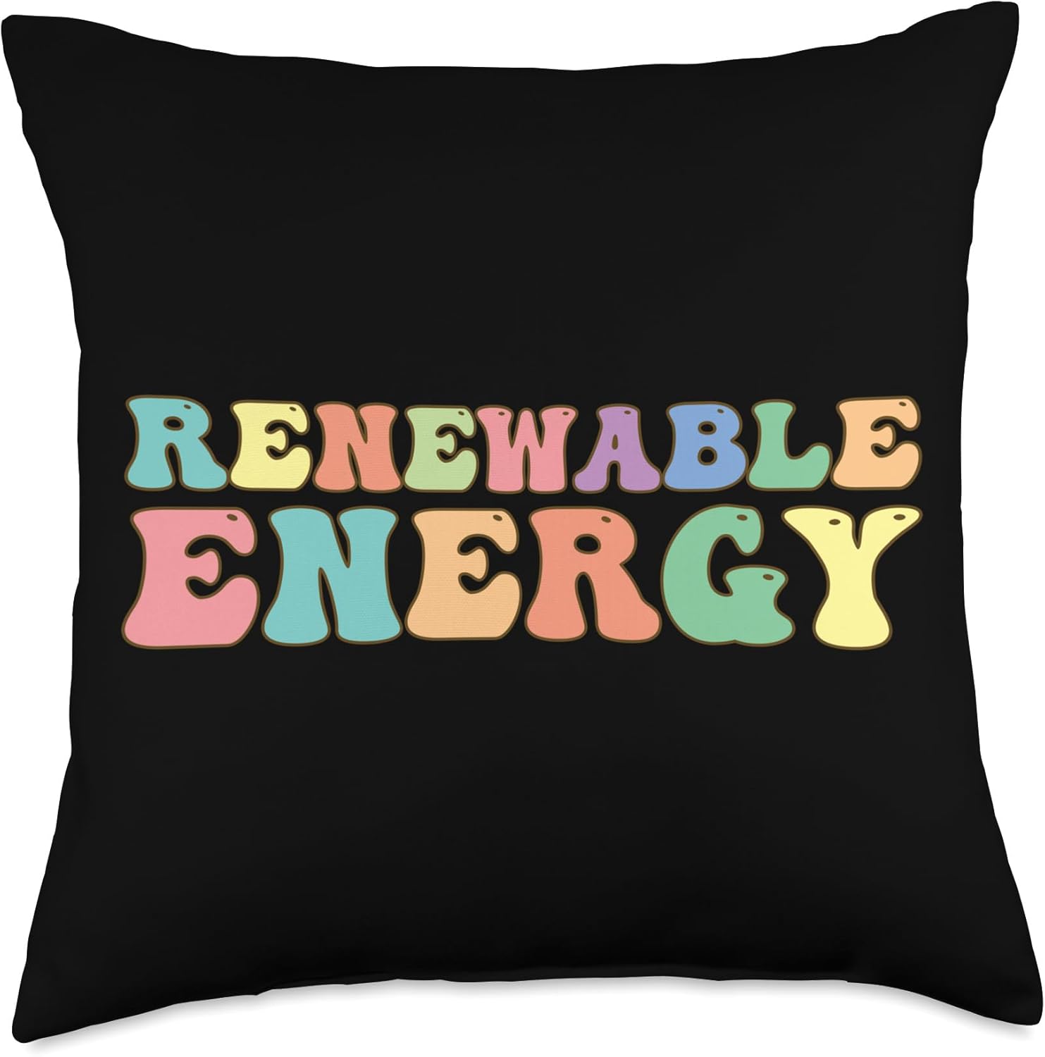 Amazon.com: Renewable Energy Wind Turbine Solar Power Throw Pillow ...