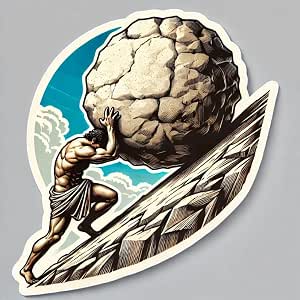Amazon.com - Waterproof Realistic Sisyphus Greek Mythology Sticker for ...