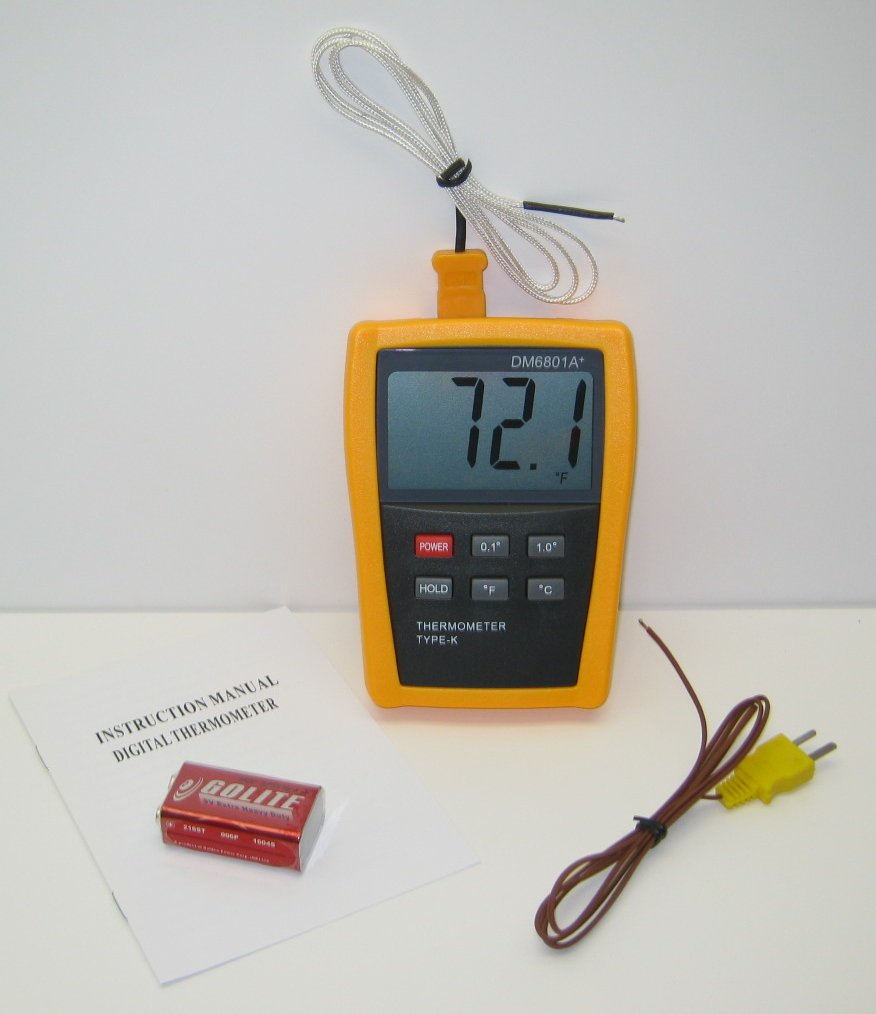 K-type Scientific Digital Thermometer DM6801 with high temperature ...