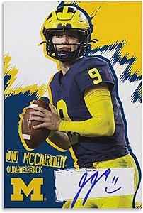 Amazon.com: PPLEOEMR JJ McCarthy Football Poster (5) Poster Decorative ...