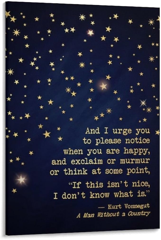 Amazon.com: AINHJY Kurt Vonnegut Quotes Quotes Posters Book Lovers ...