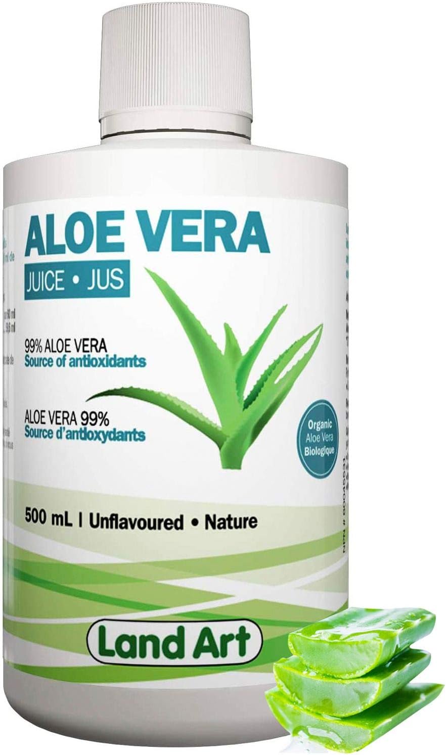 Pure Aloe Vera Juice Unflavoured 500 ml - Cold-Processed – from Organic ...