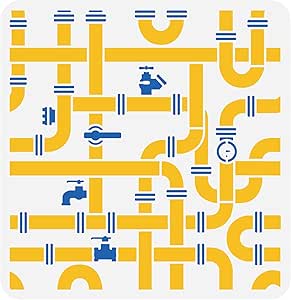 Amazon.com: FINGERINSPIRE Pipe Stencil 11.8x11.8inch Reusable Plumbing ...