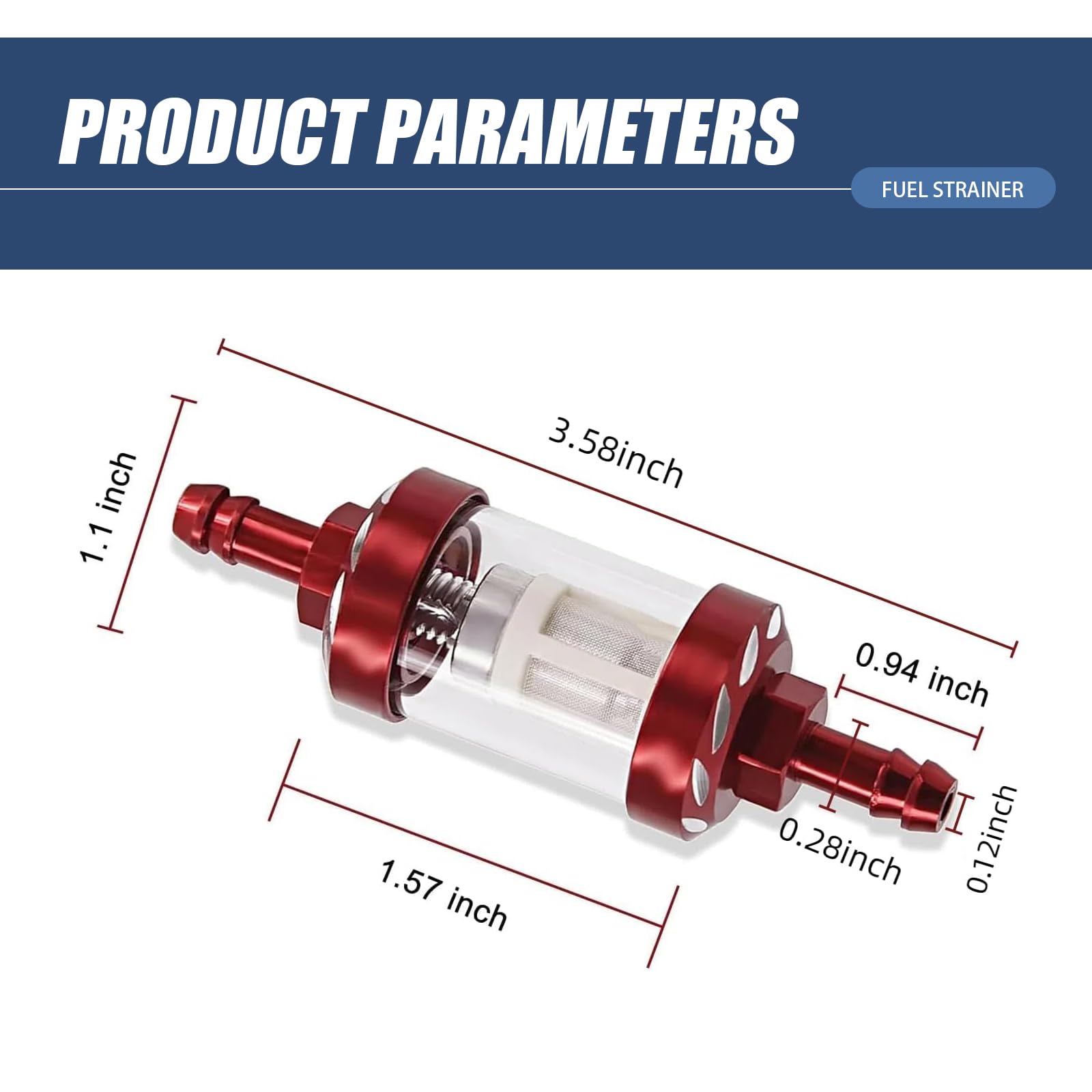 Snapklik.com : Sumjig 1 PC Auto In/Out Fuel Filter Cup, Inline Clear ...