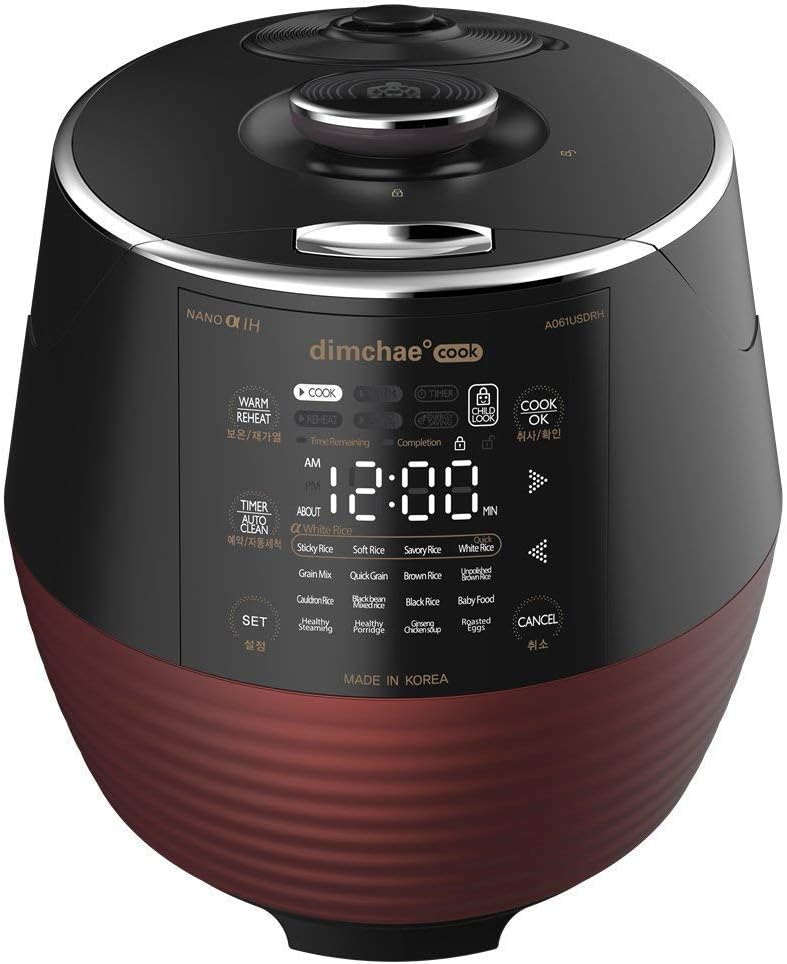 Amazon.com: Dimchae A061USDRH Pressure Rice Cooker, Red: Home & Kitchen