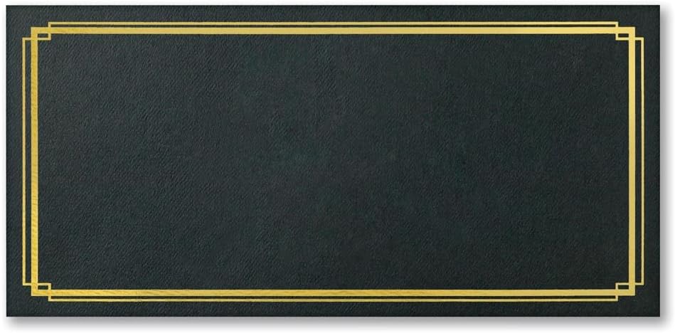 Amazon.com: PaperDirect Black Embossed Gold Foil Border Gift ...