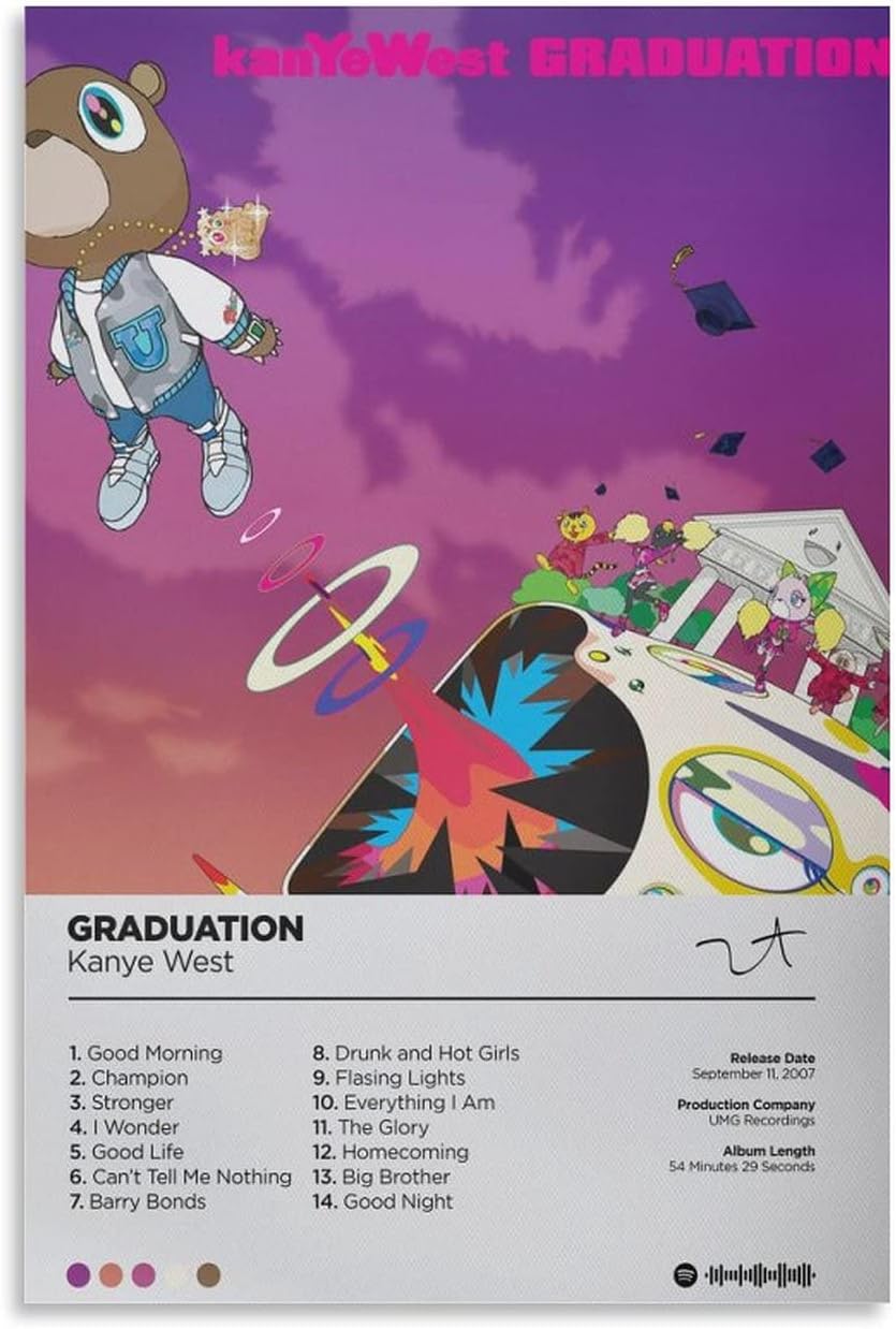 Kanye West - Graduation Album Cover Poster Music Gifts Poster Gifts ...