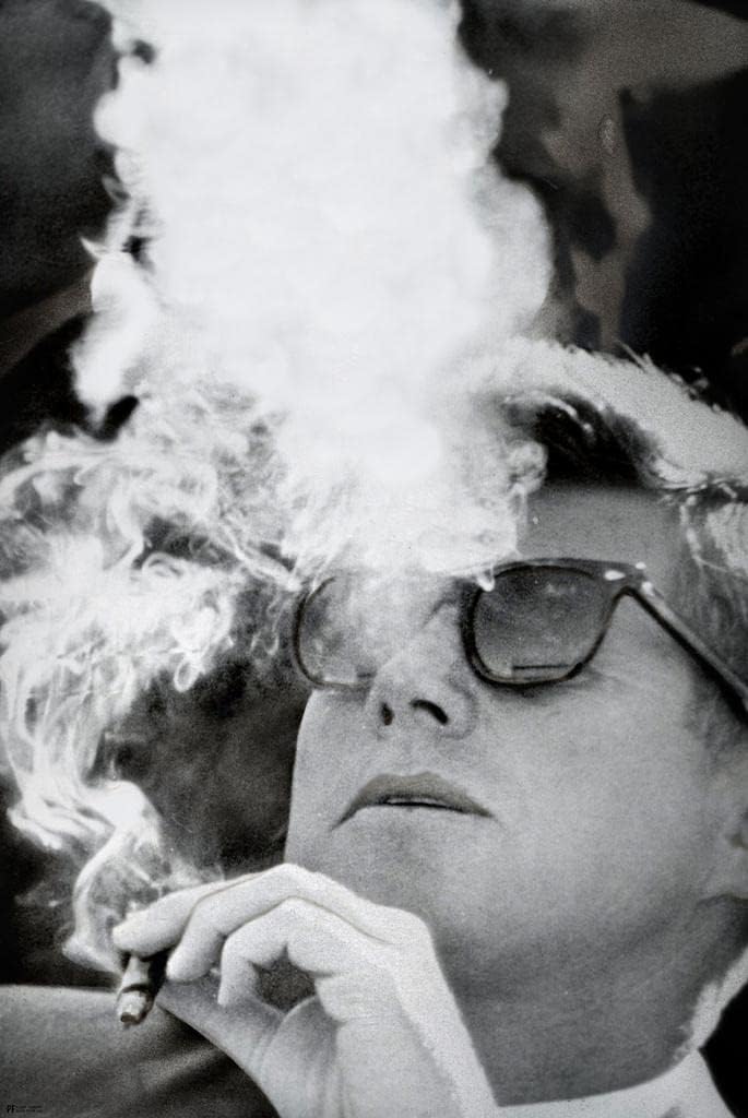 Amazon.com: JFK Poster Cigar Smoking Picture President John F Kennedy ...