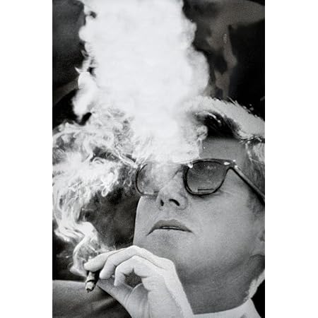 Amazon.com: ConversationPrints JFK John F Kennedy Smoking Cigar Glossy ...