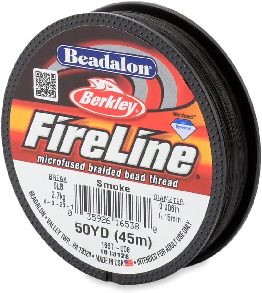 Amazon.com: Fireline Braided Beading Thread, 6 LB Test and .008" Thick ...