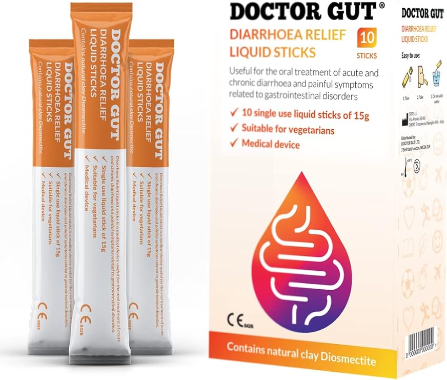 Doctor Gut Diarrhoea Relief - 10 Liquid Sticks | Acute Diarrhoea ...