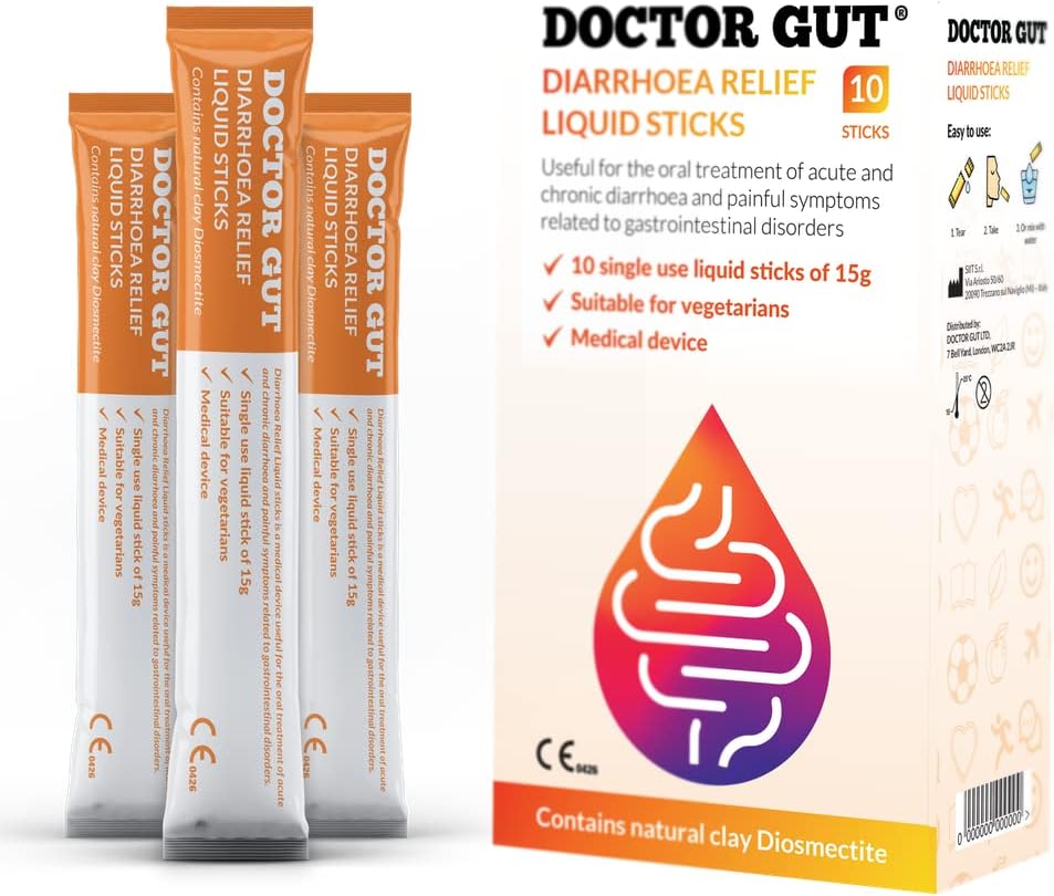Doctor Gut Diarrhoea Relief - 10 Liquid Sticks | Acute Diarrhoea ...
