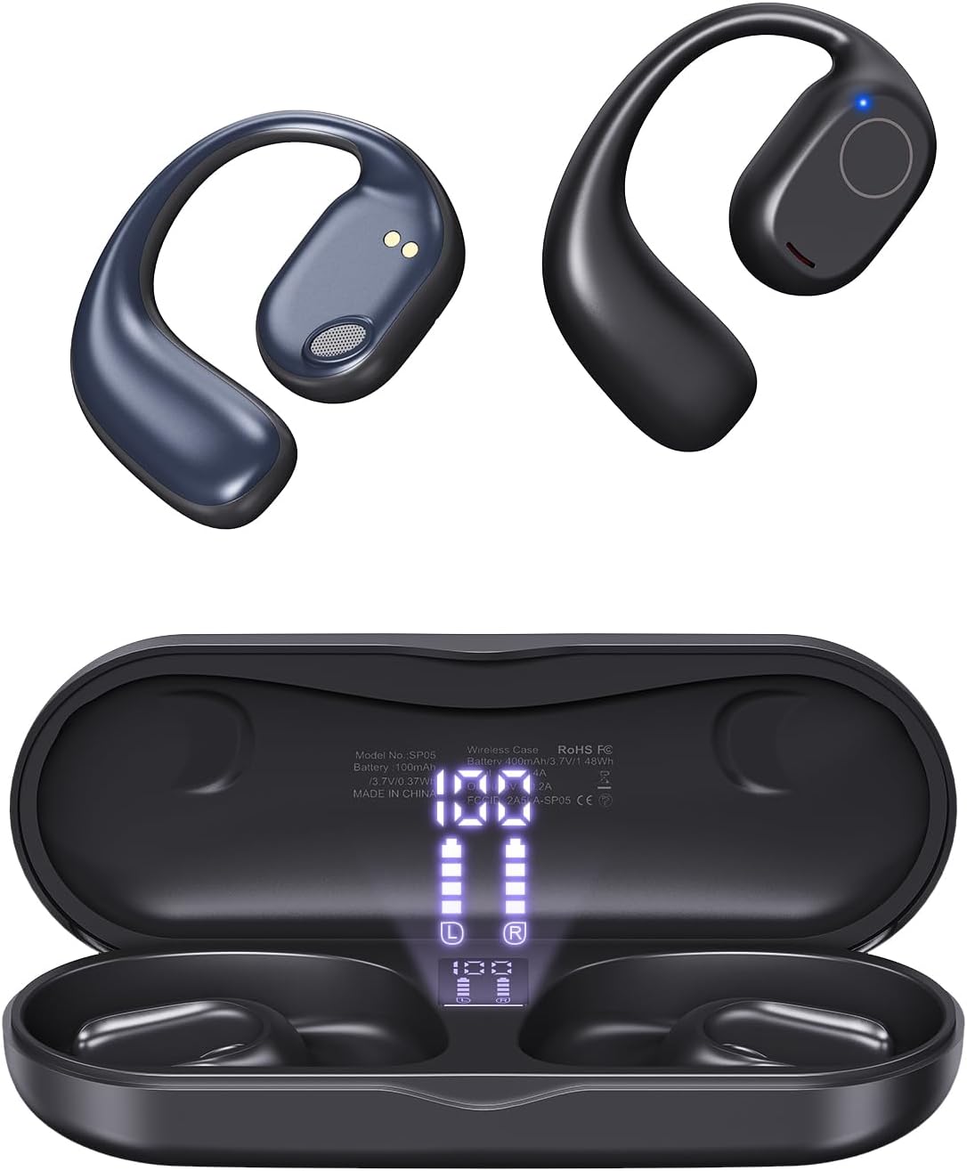 Amazon.com: DEMICEA True Wireless Bone Conduction Earphones, OWS Open ...