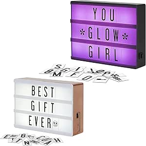 Amazon.com: My Cinema Lightbox Rose Gold Light Box, Micro LED Marquee ...