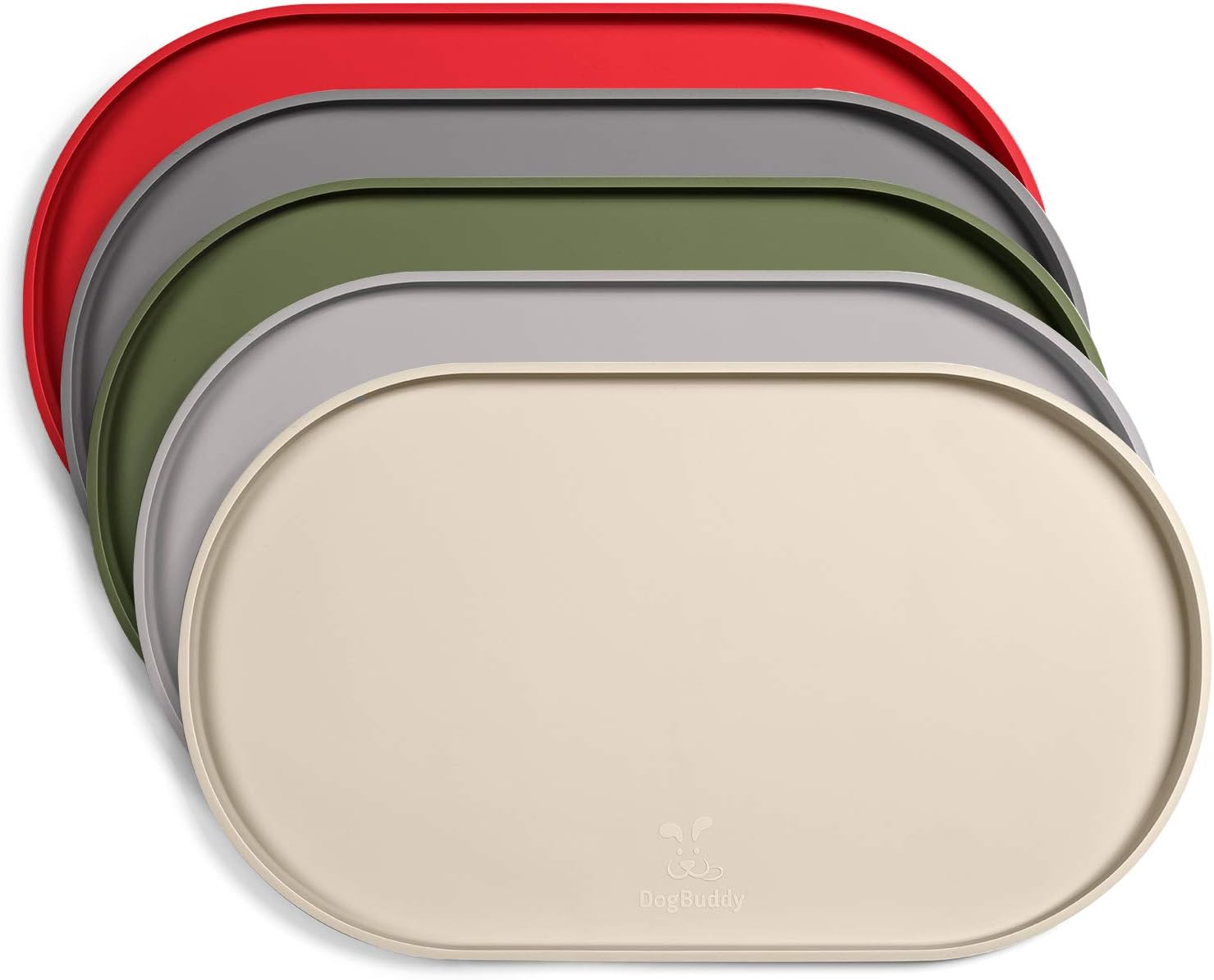 Amazon.com : Ptlom 2 Pack Dog Food Mat Anti-Slip Dog Bowl Mats for Food ...