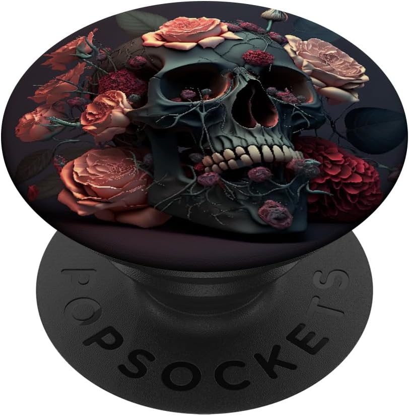 Amazon.com: Floral Skeleton Aztec PopSockets PopGrip: Swappable Grip ...