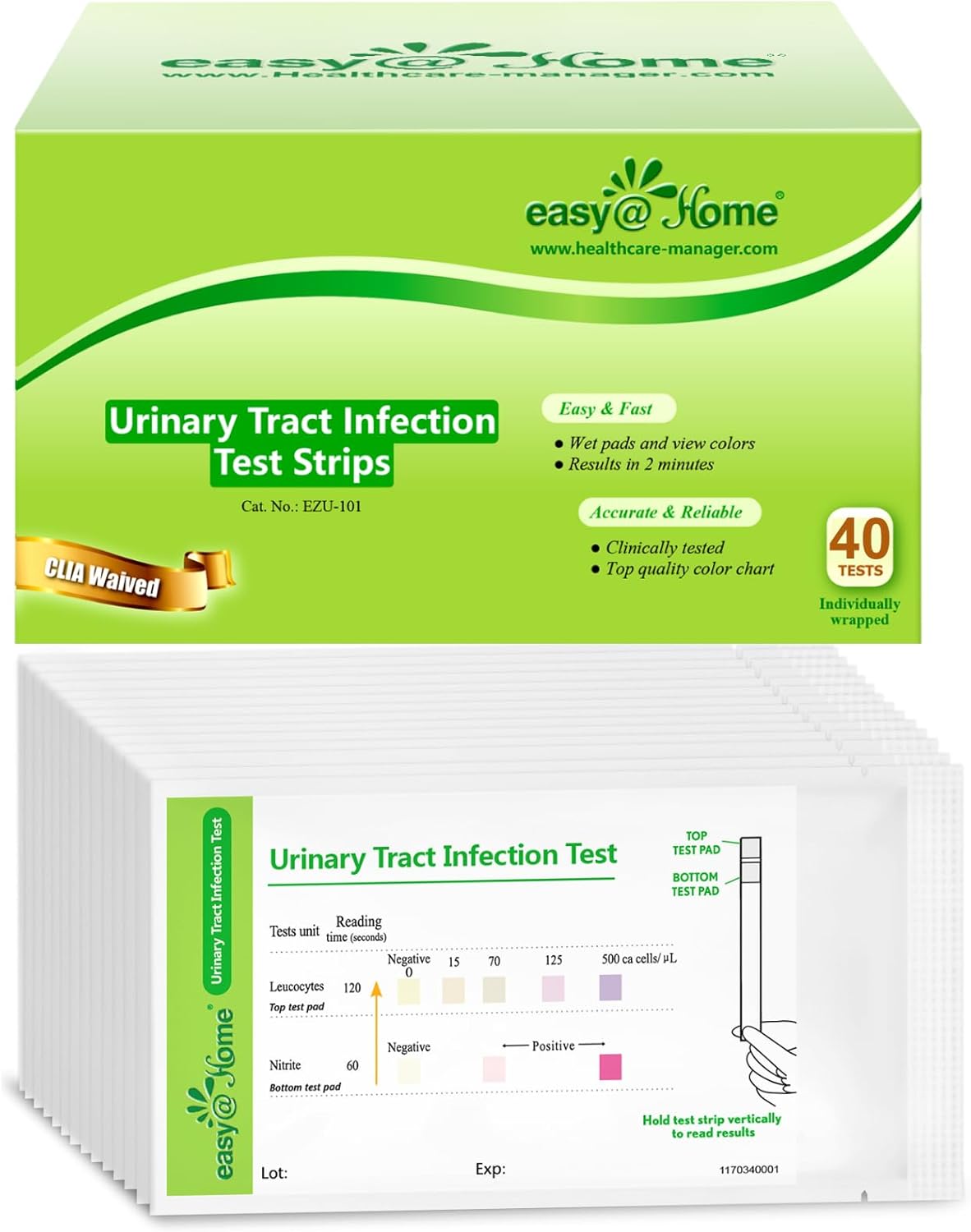 Amazon.com: Easy@Home Urinary Tract Infection Test: UTI Test Strips ...