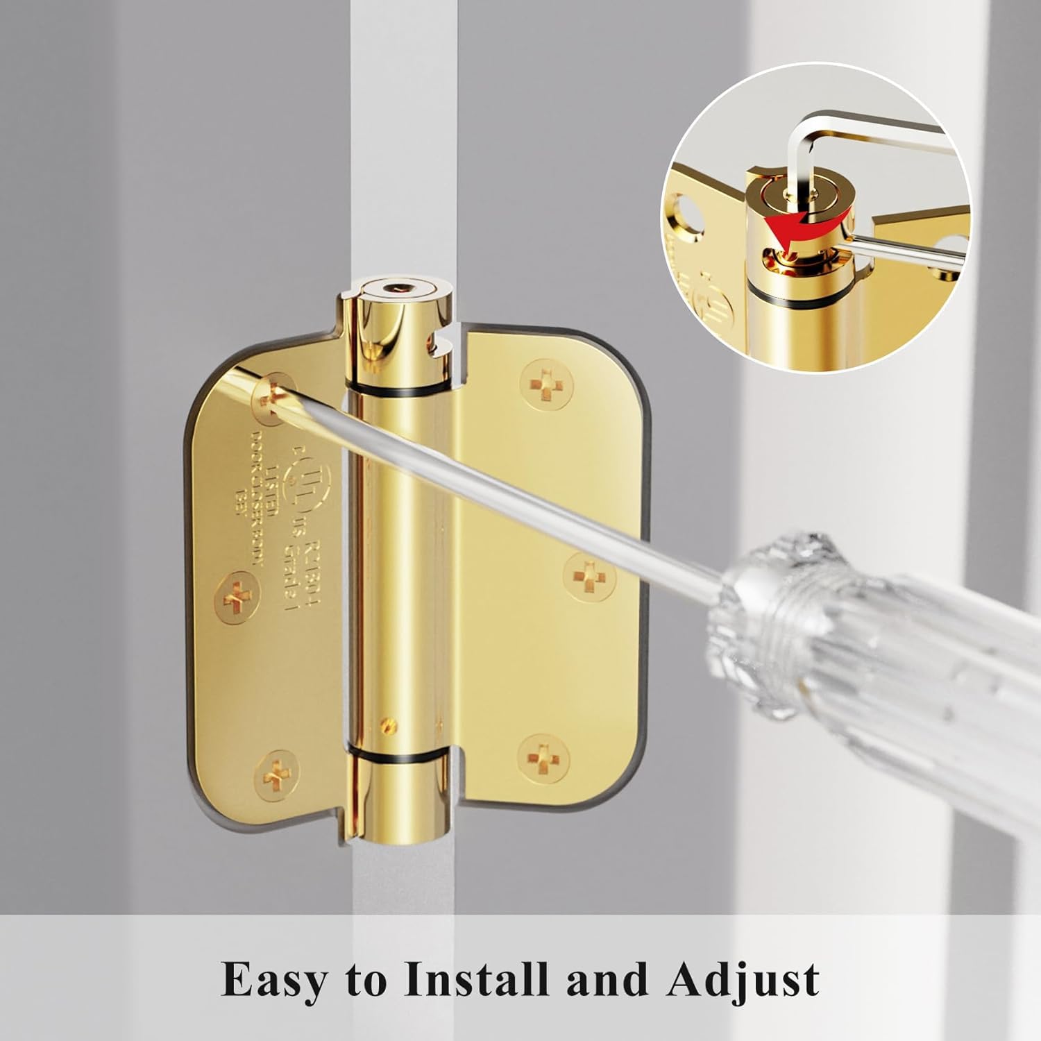 Snapklik.com : Sophia 4 Pack Self-Closing Door Hinge 3.5 Inch Rounded 5 ...