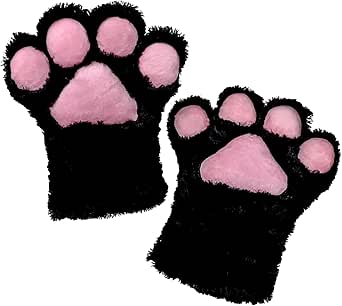 Amazon.com: GOBWCOT Furry Cat Paws Gloves Fursuit Paws Therian Paws ...