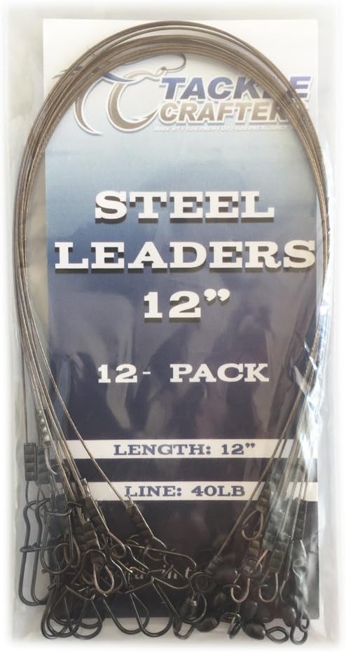 Amazon.com : TACKLE CRAFTERS 12" Stainless Steel Wire Leaders Fishing ...