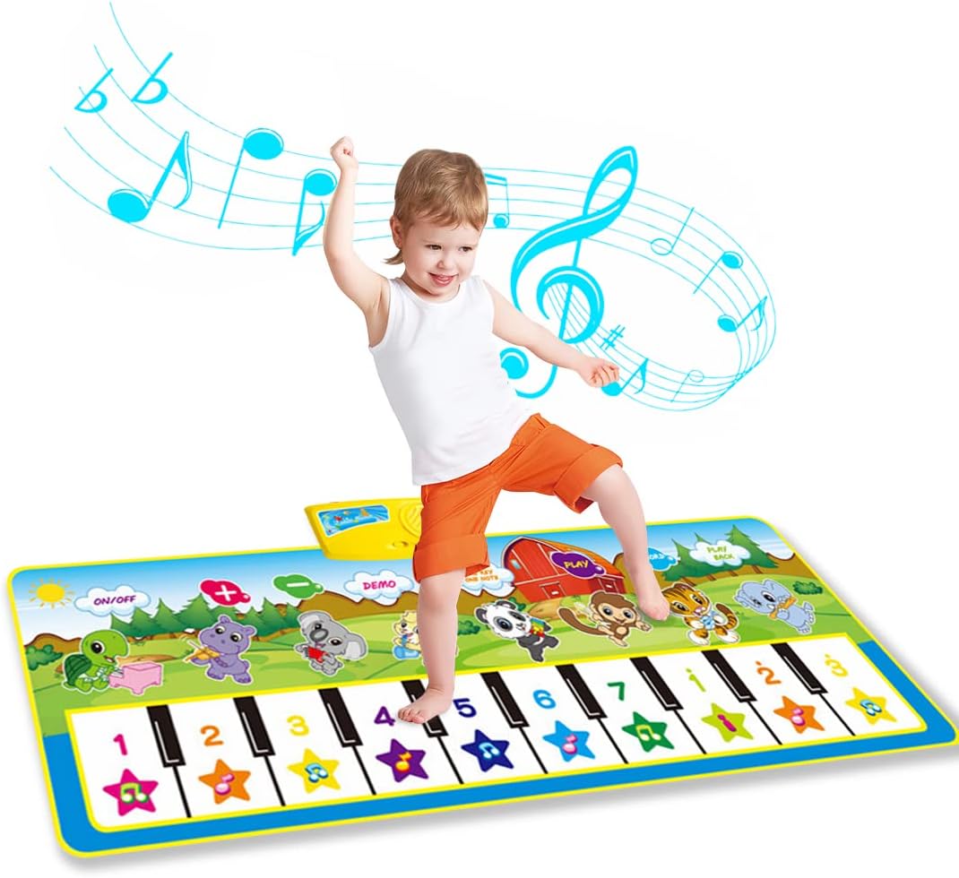 Kids' Pianos Music Dance Mat,Multi-Function Carpet Touch Play Keyboard ...