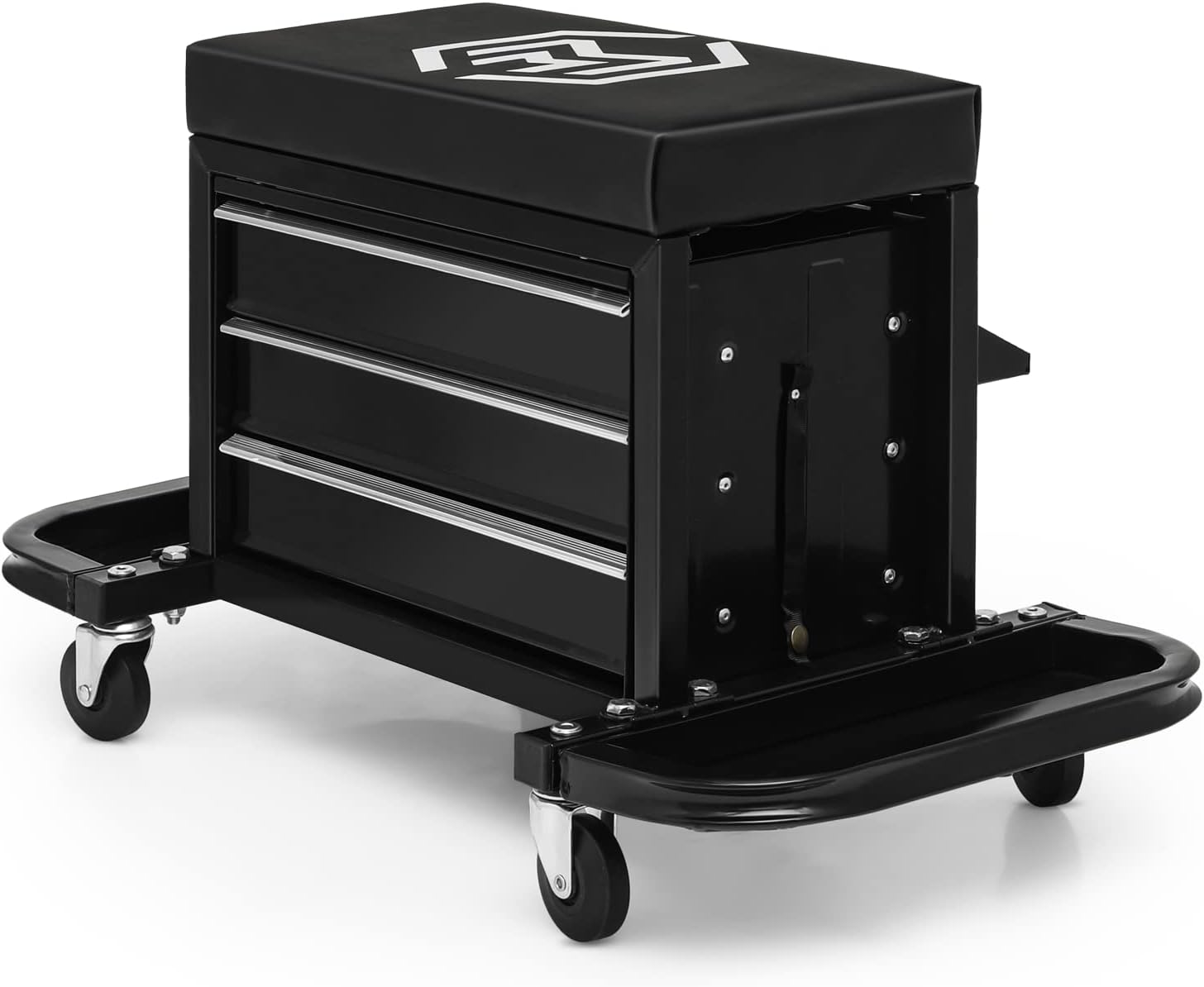 Amazon.com: Magshion Rolling Stool with 3-Drawer Toolbox Padded ...