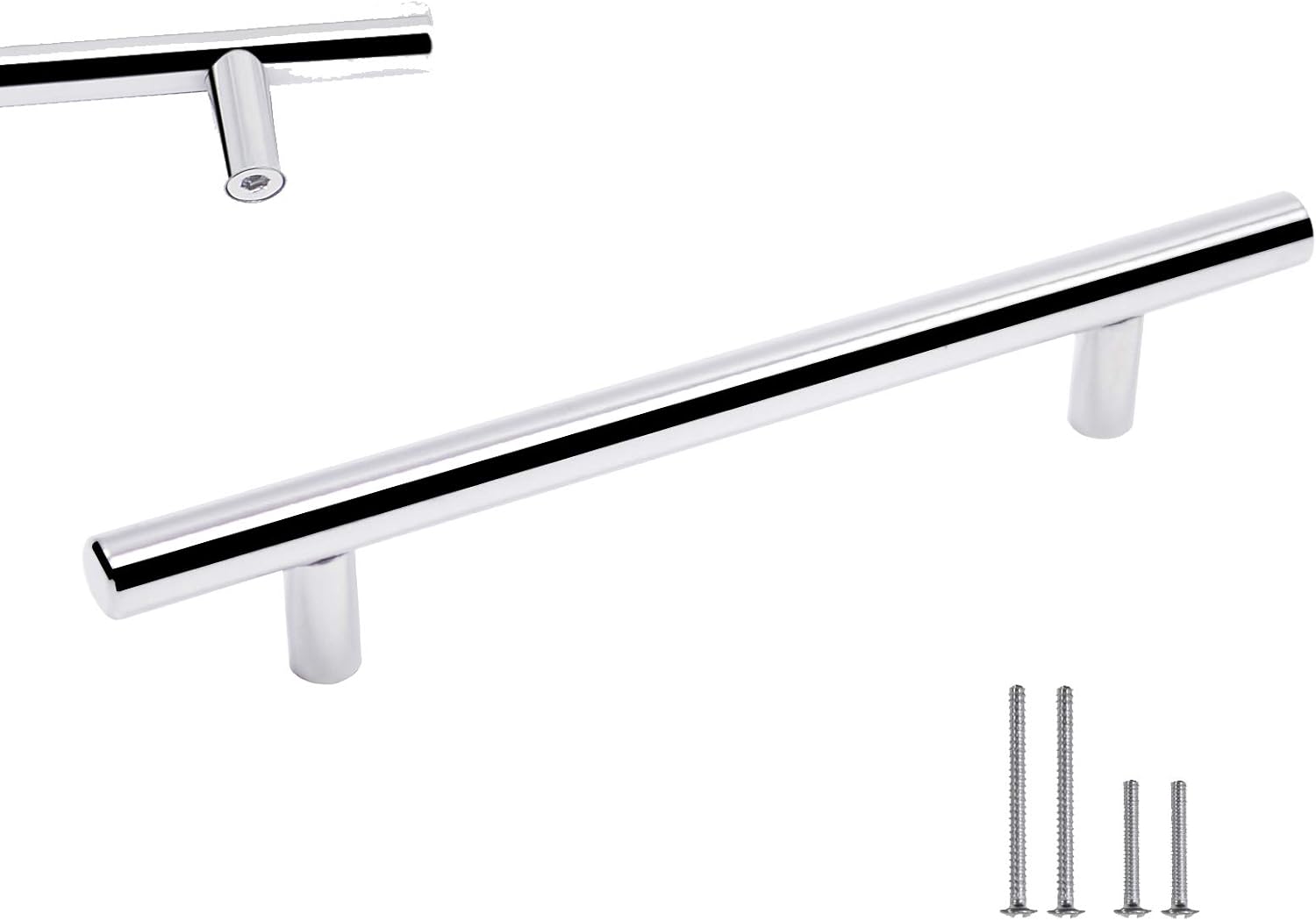 10 Pack 160mm Kitchen Cabinet Handles Polished Chrome Cupboard Door ...