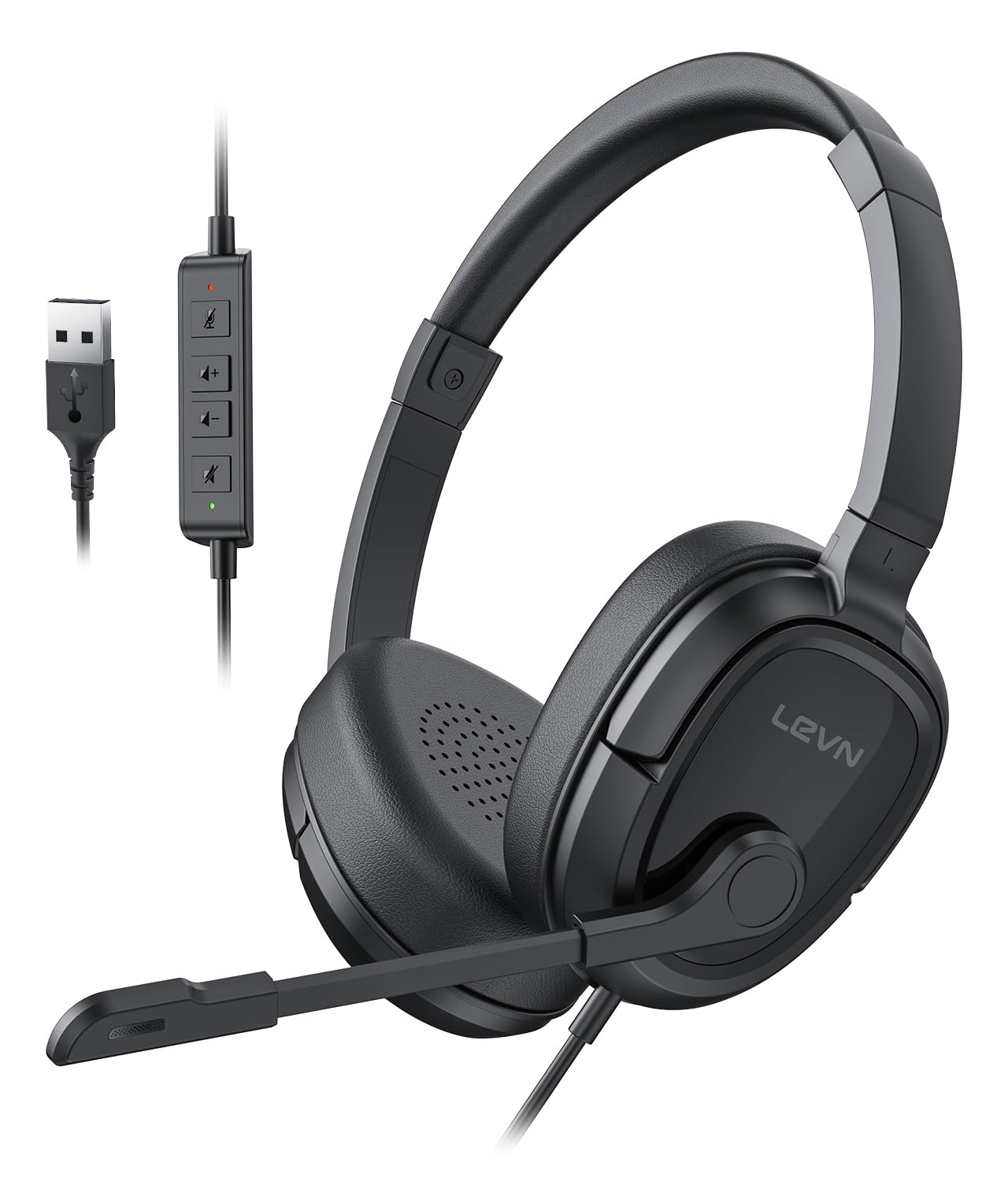 Amazon.com: LEVN Headset with Mic, Headset with Microphone for PC ...