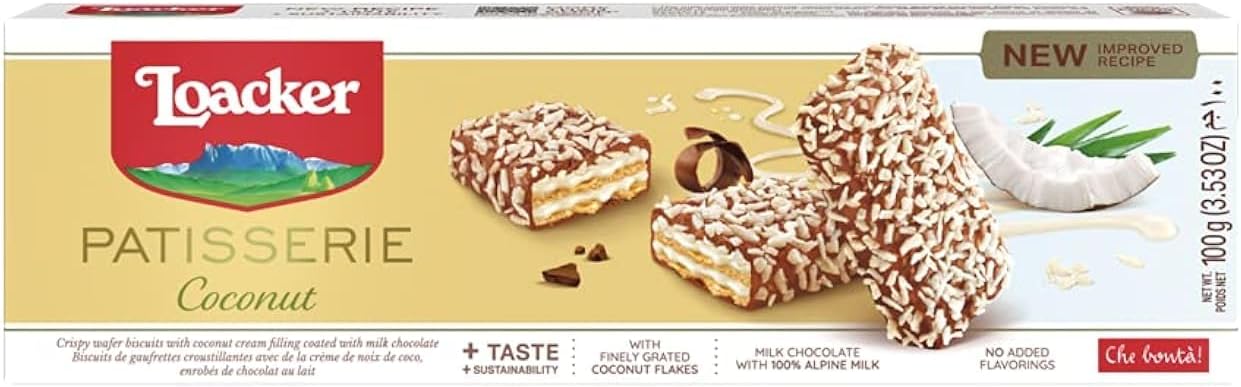 Amazon.com: Loacker Coconut and Chocolate Covered Wafers : Grocery ...